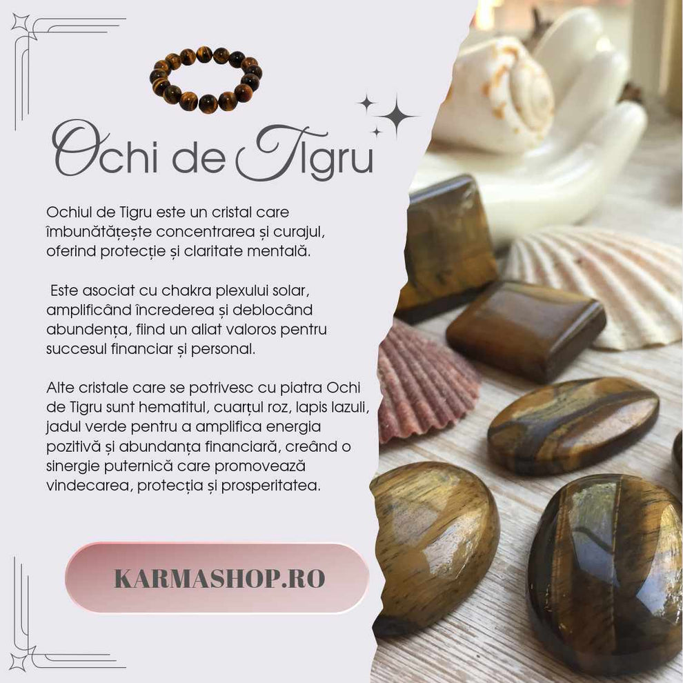Bratara Ochi de Tigru - Protectie, Curaj, Pasiune
